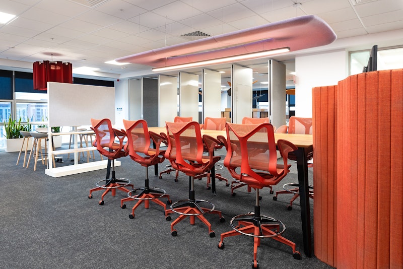 BuzziZepp LED, suspended acoustic shell with light | BuzziSpace