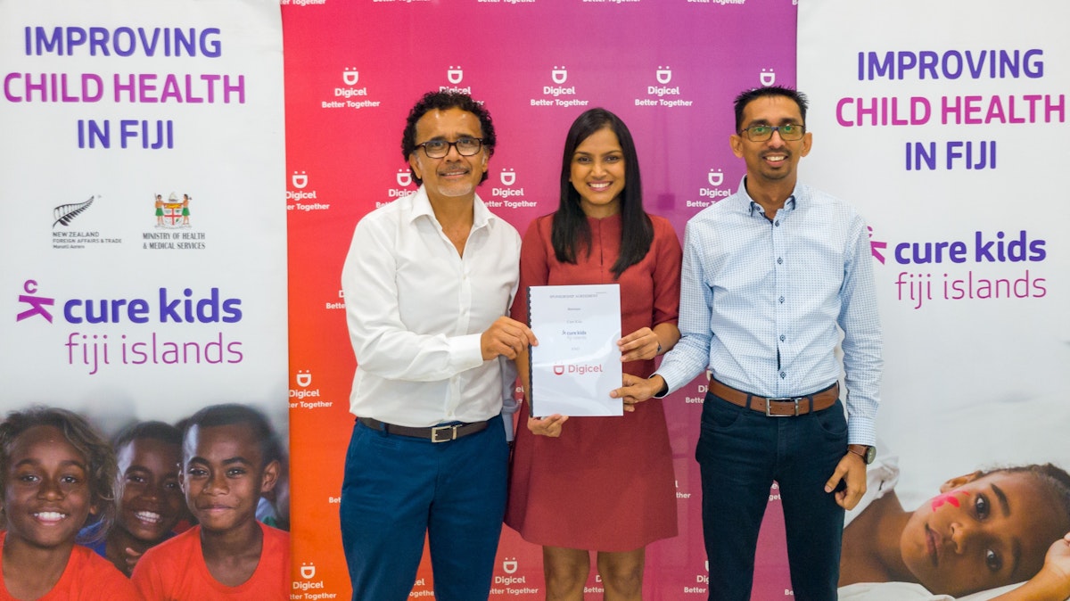 Digicel Fiji signs partnership deal with Cure Kids Fiji