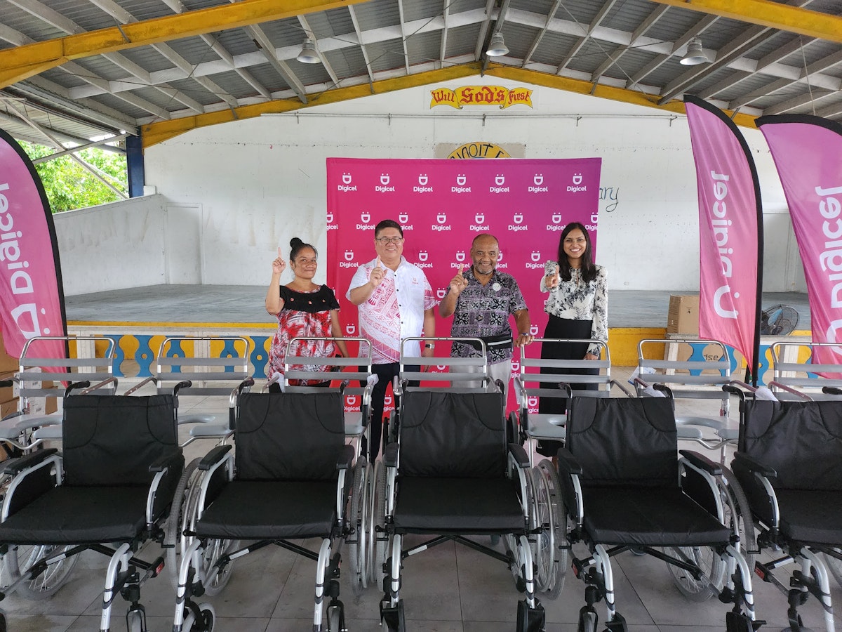 Digicel Nauru donates wheelchairs
