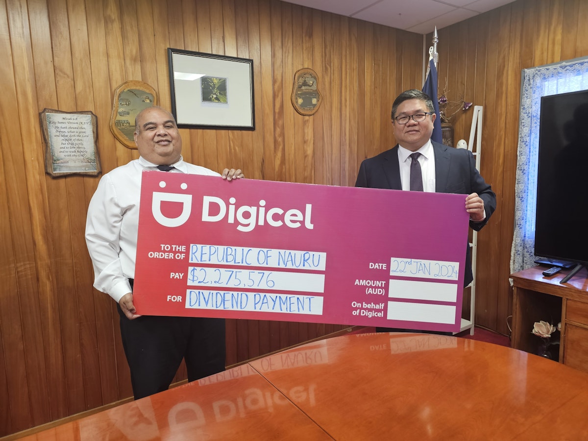 Digicel Nauru Pays AU$2.2M Dividend to Government of Nauru