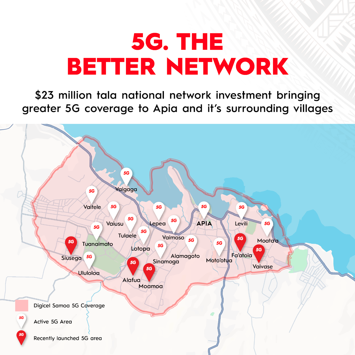 Digicel Samoa Leads the Way with Expanded 5G Network