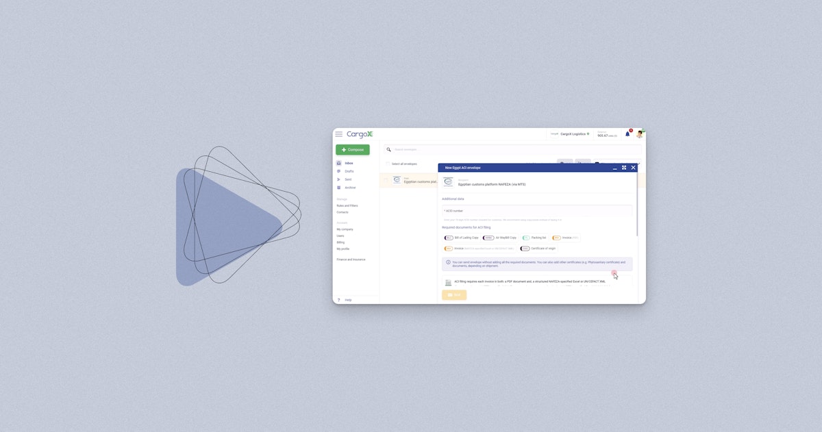 Egyptian ACI filing via the CargoX Platform | CargoX