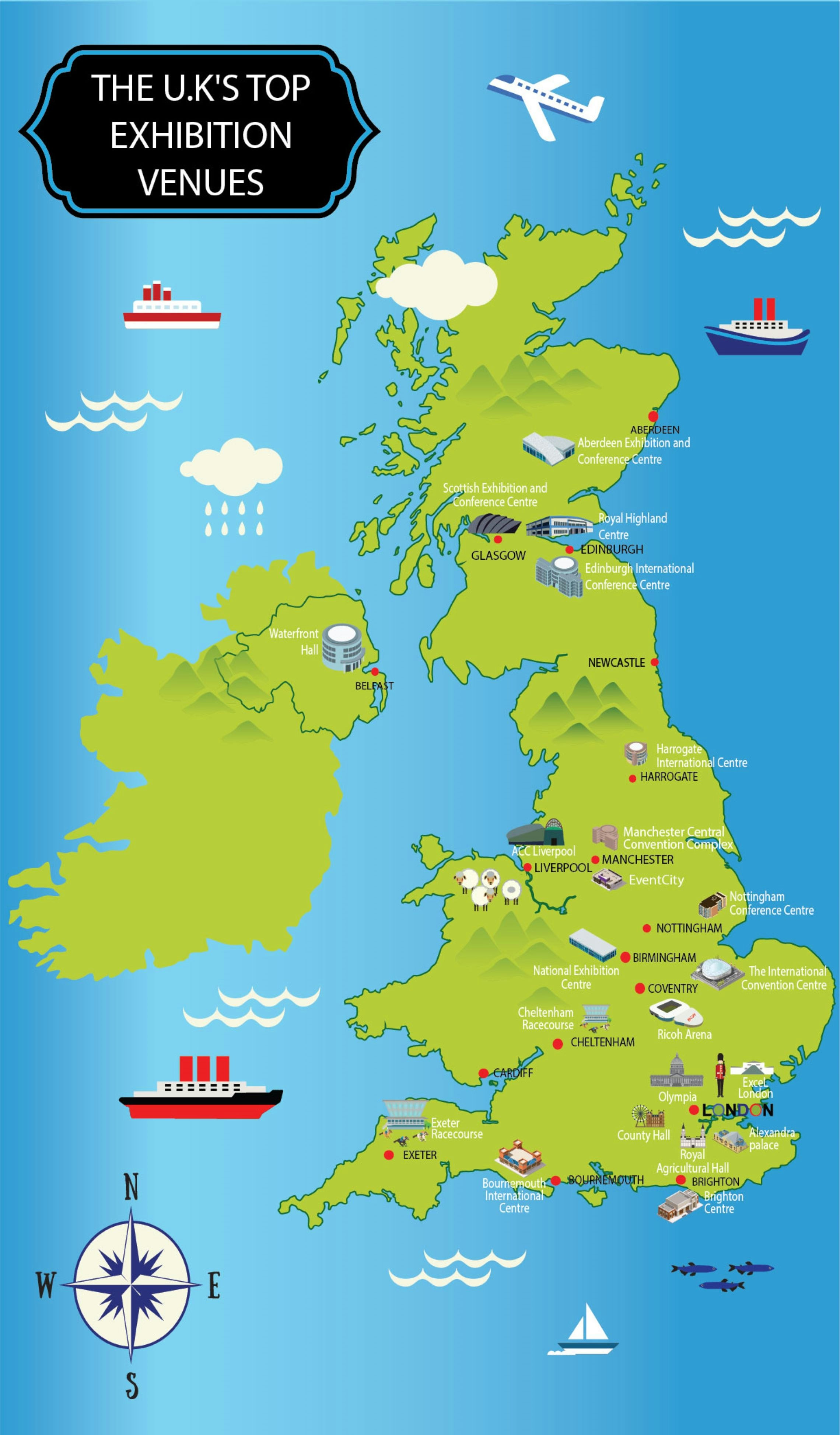 The UK’s Top Exhibition Venues | Venue Map & Guide