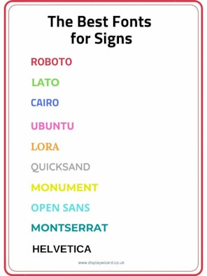 What are the Best Fonts for Signs? | Display Wizard