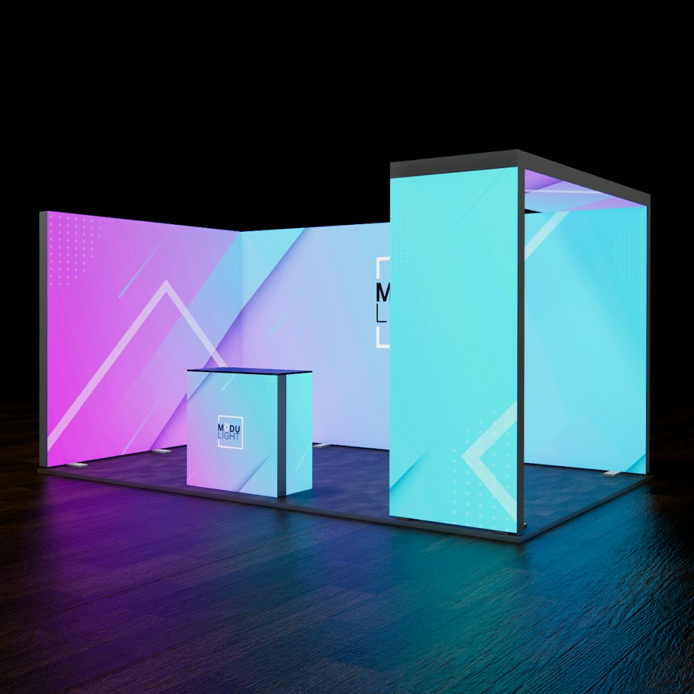 ModuLIGHT L-Shape Lightbox Stands | Display Wizard