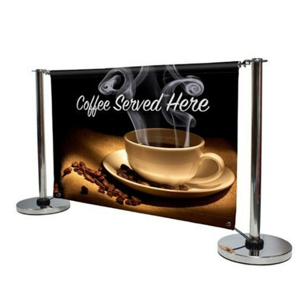 Café Barriers | Custom-Branded Café Banners & Systems