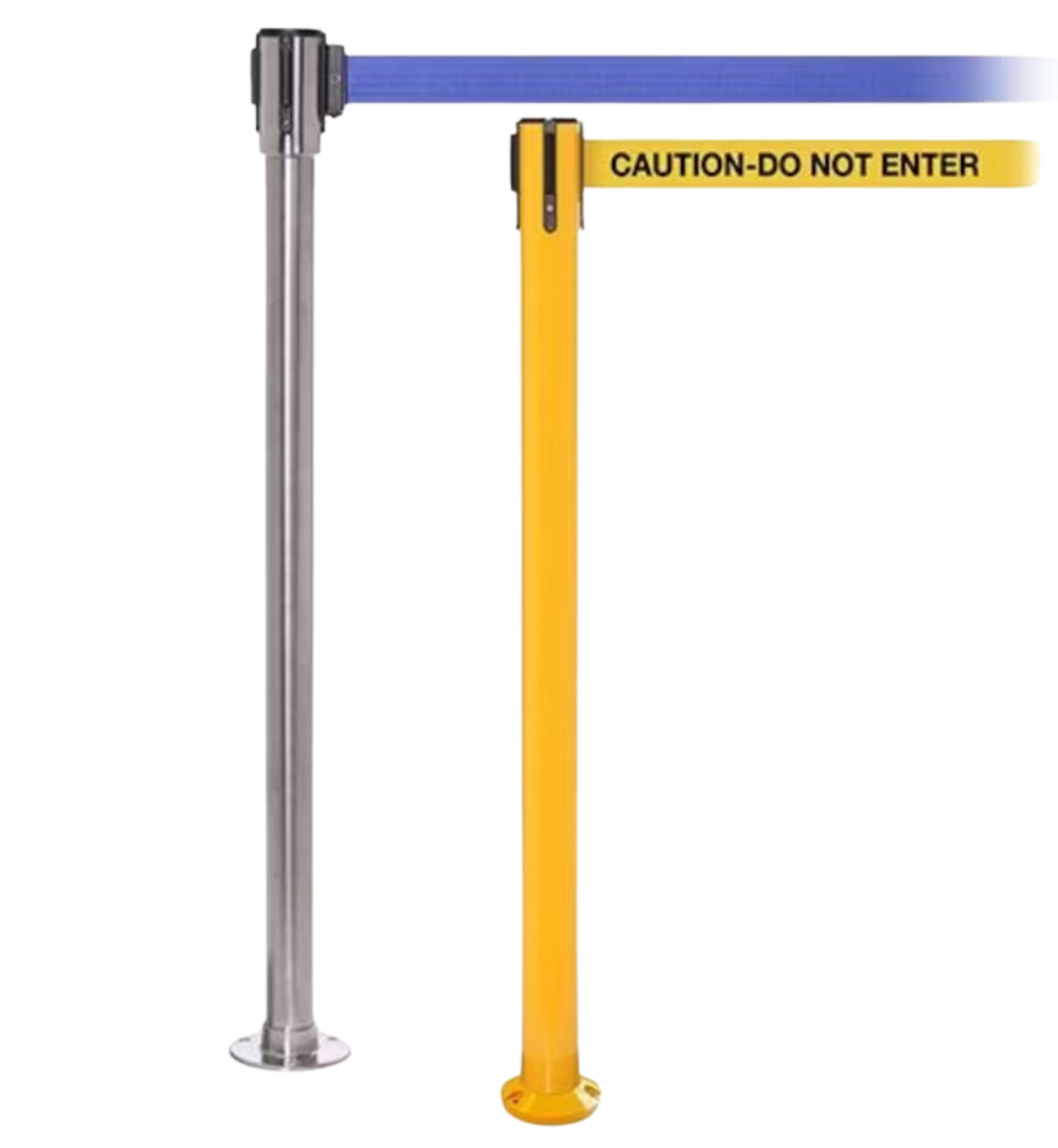 QueuePro Floor-Removable Retractable Belt Barrier - Black