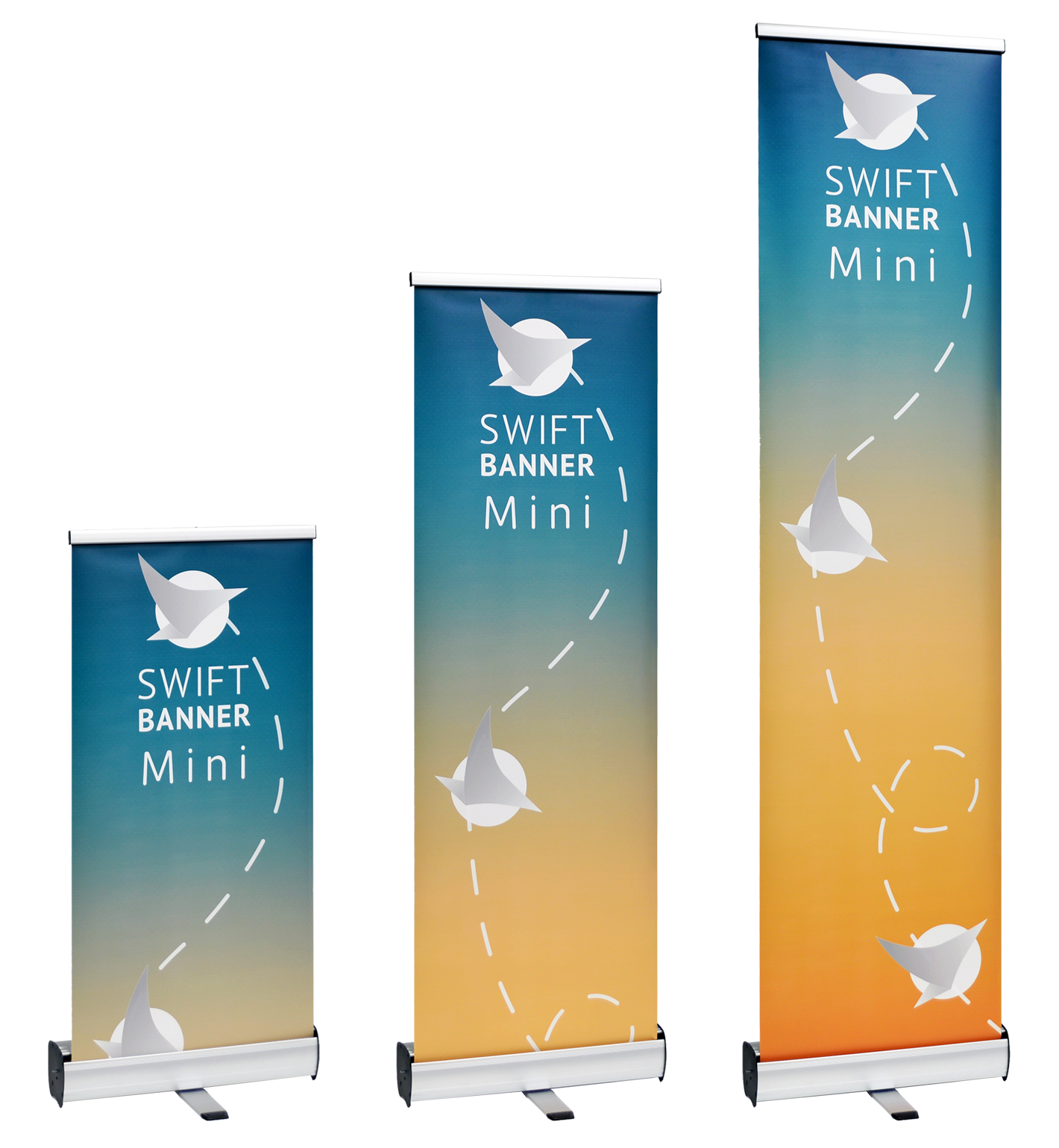 Swift Mini Roll Up Banner | Desktop or Floor Standing Banners