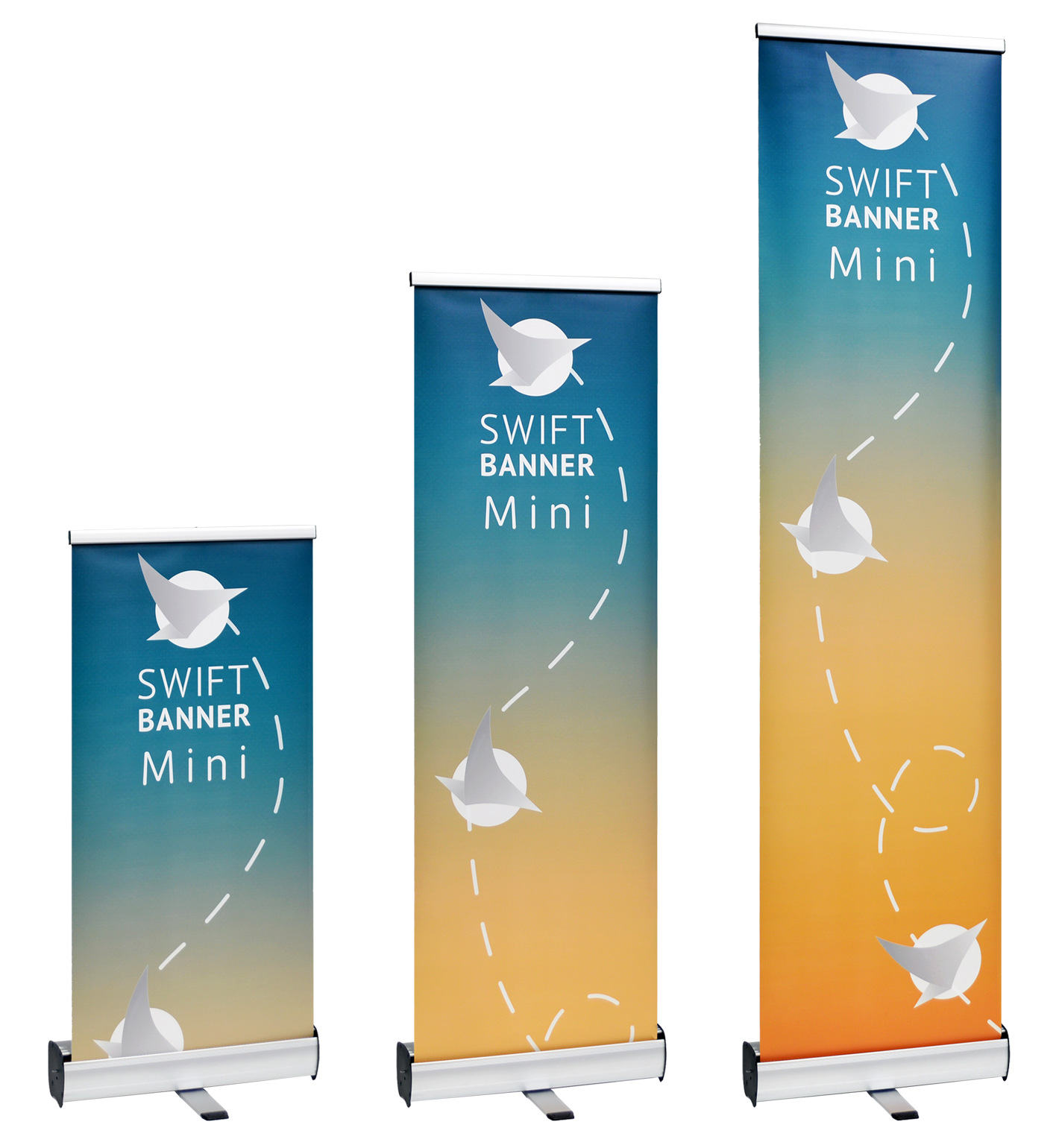 Swift Mini Roll Up Banner | Desktop or Floor Standing Banners