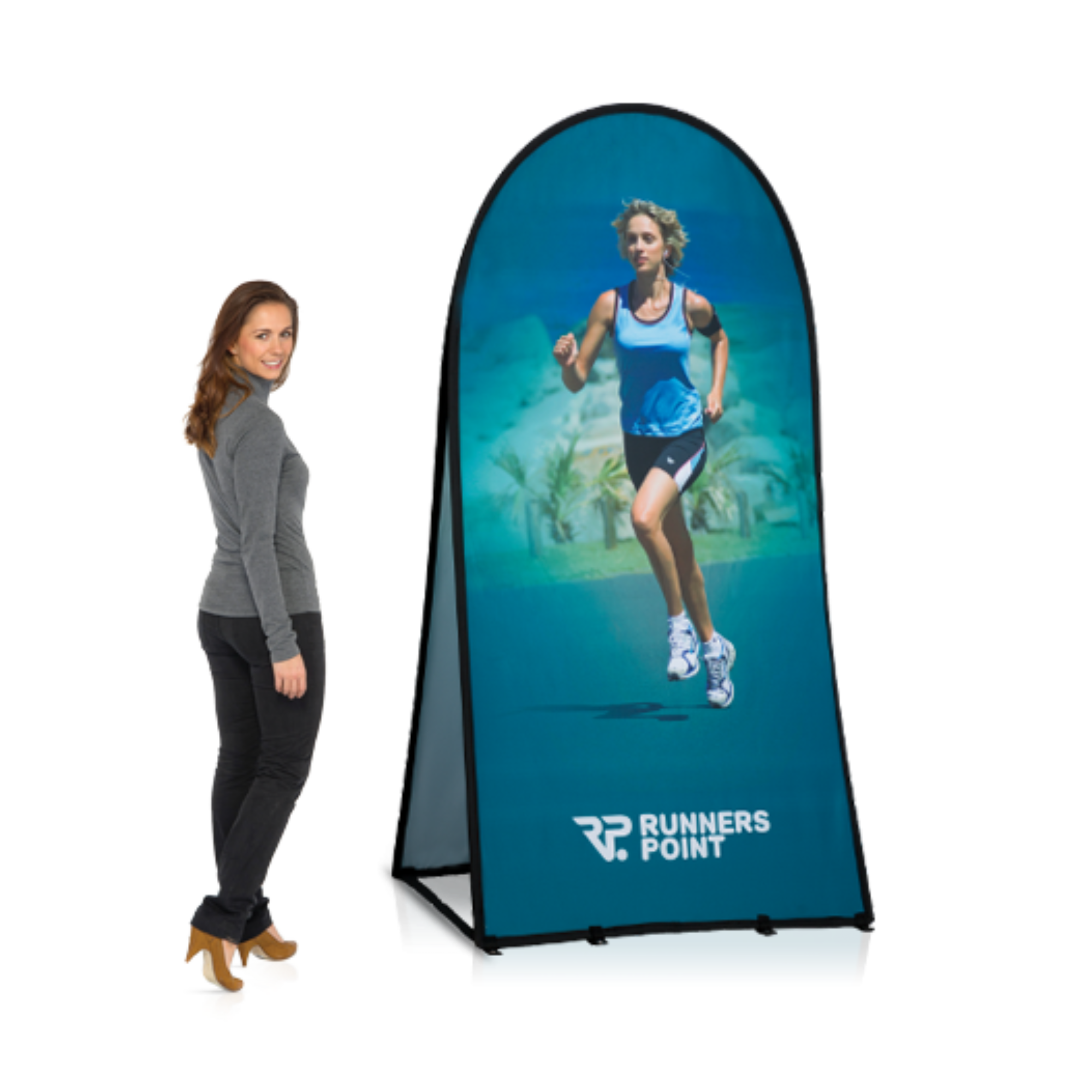 JetStream Vertical Flat Bottom Pop Out Banner | Printed Outdoor Banner