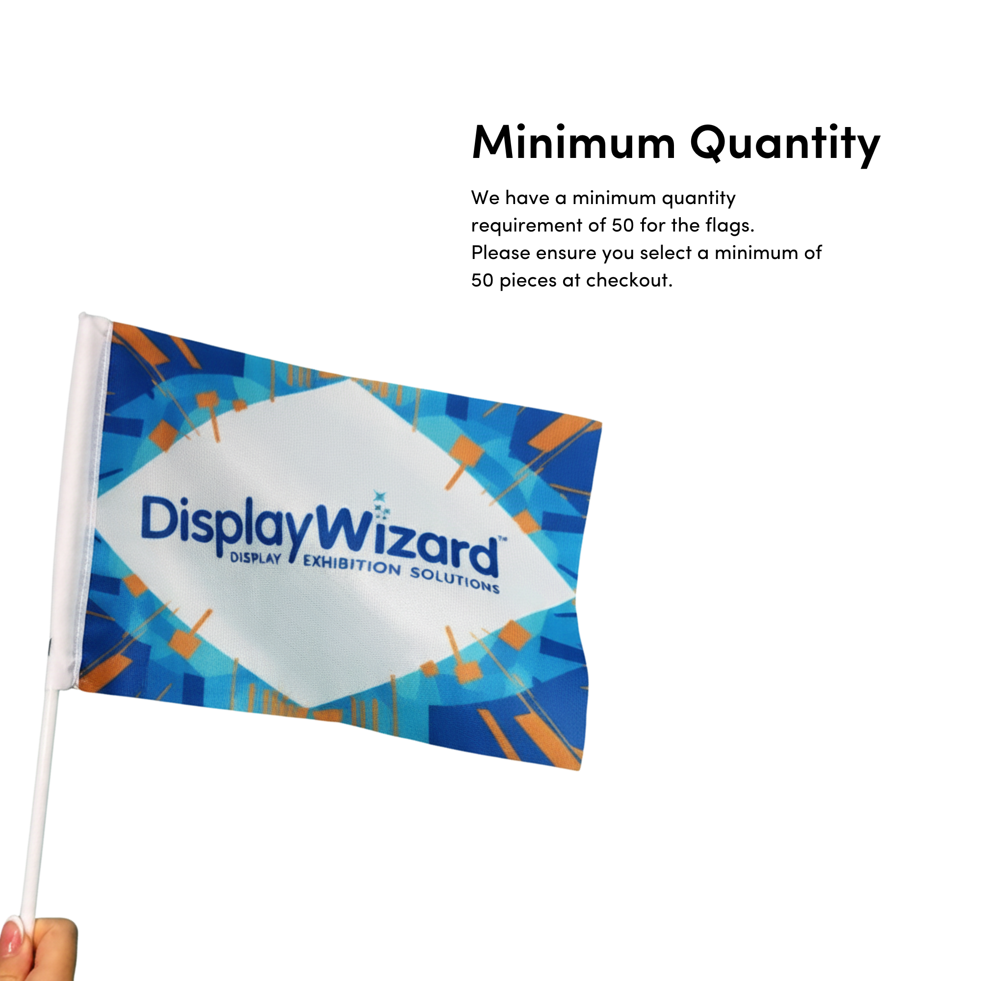 Custom Hand Waving Flags 20 x 30cm | Printed Hand Flags UK