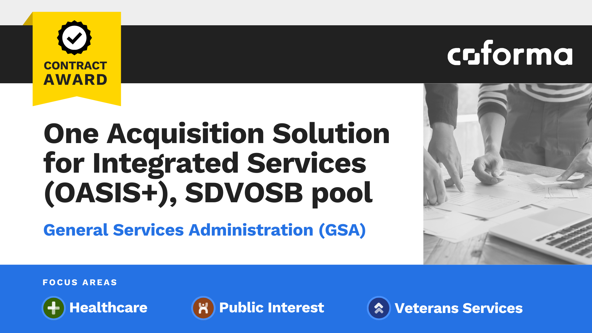 Coforma Secures Spot on GSA’s OASIS+ Contract Vehicle - Blog - Coforma