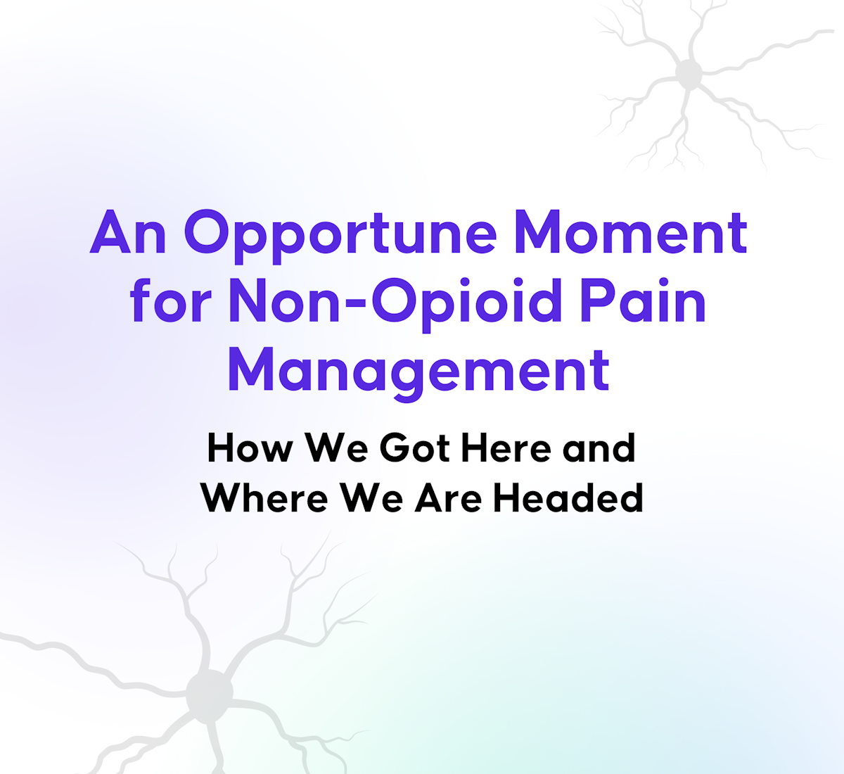 An Opportune Moment for Non-Opioid Pain Management: How We Got Here and ...