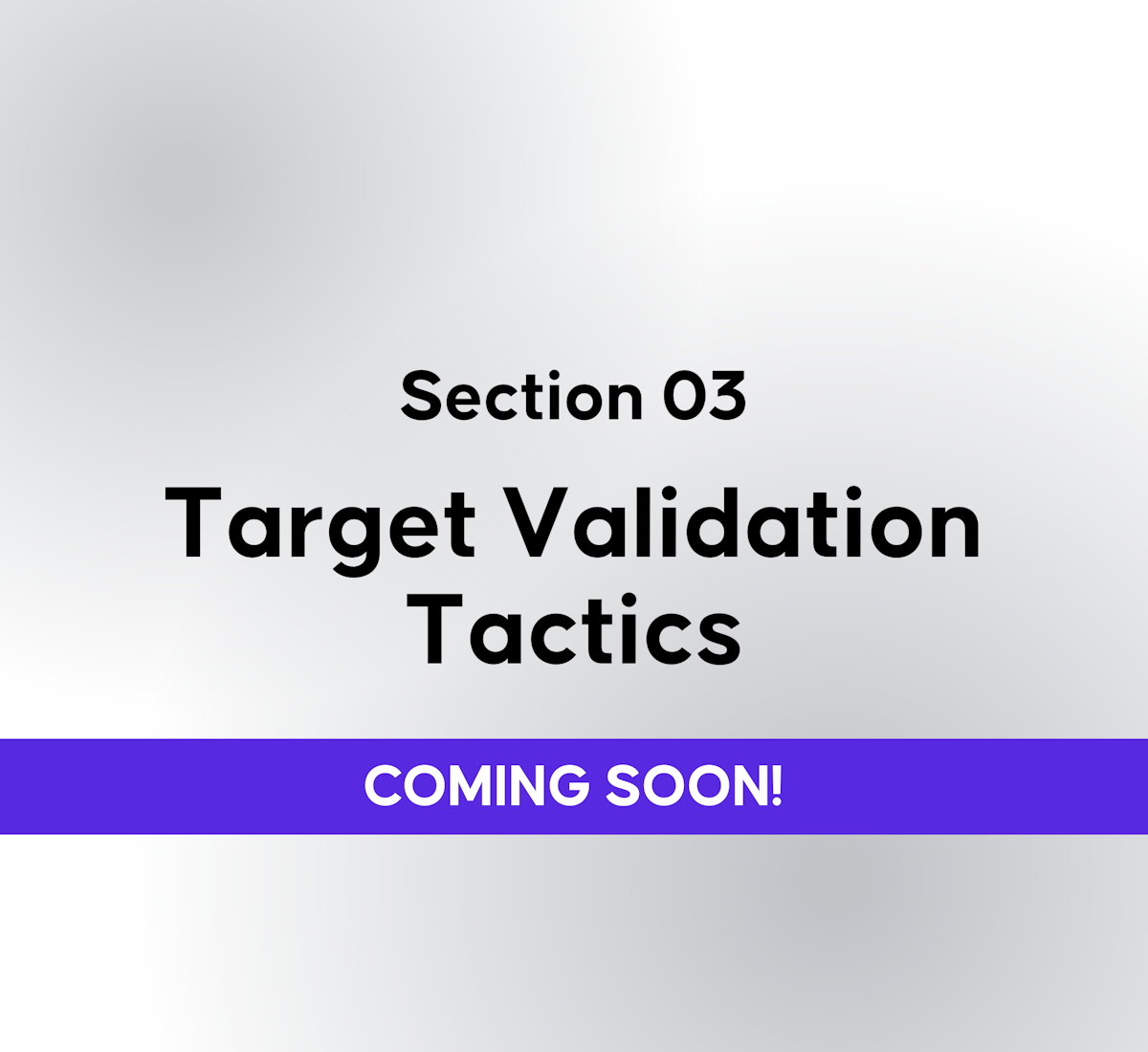 Target Validation Tactics