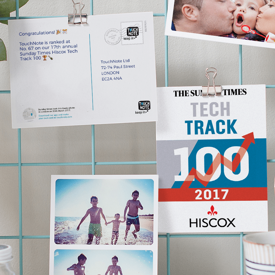 We’re on the Tech Track 100! | TouchNote AU
