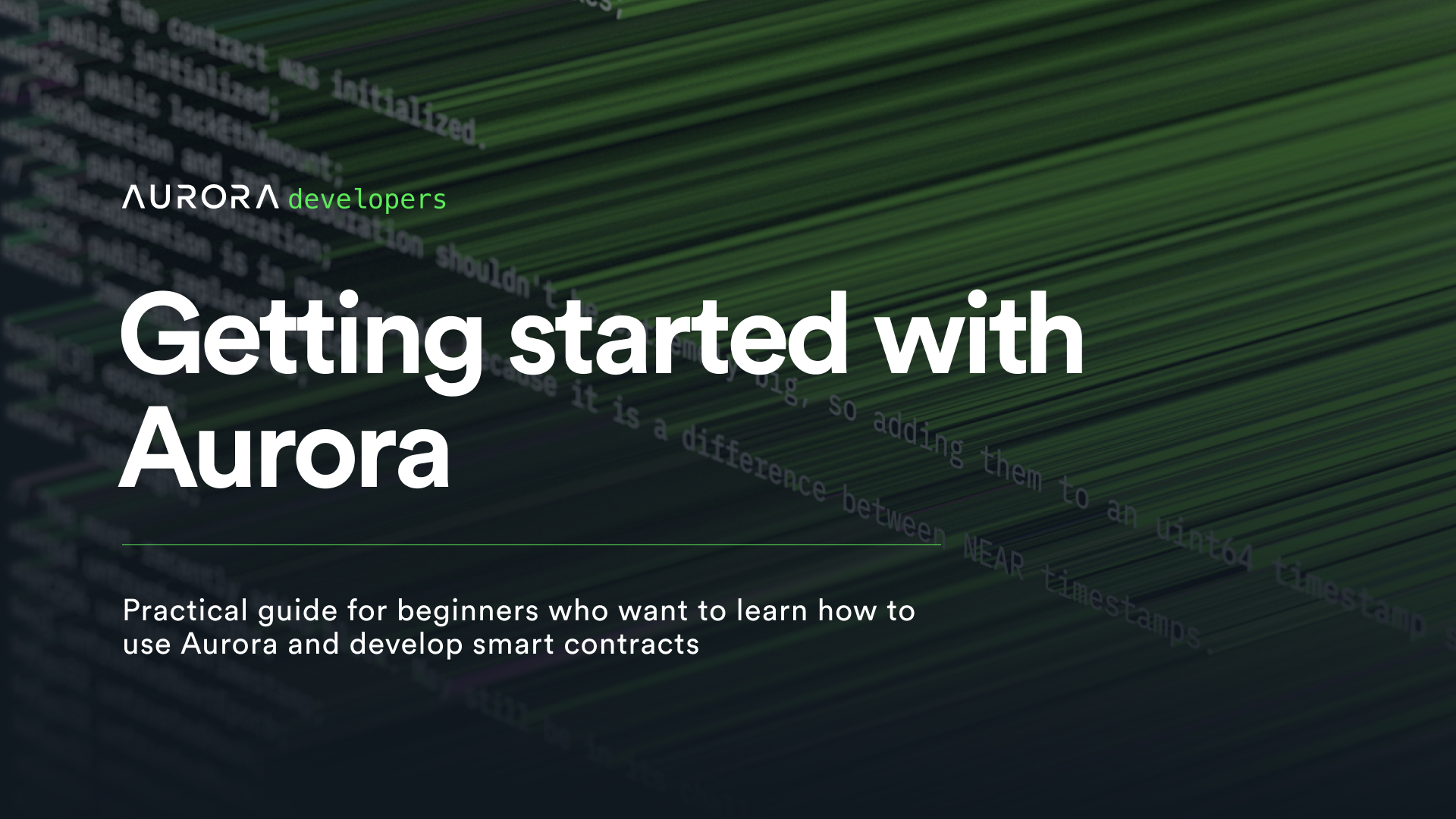 Getting started with Aurora | Aurora Documentation
