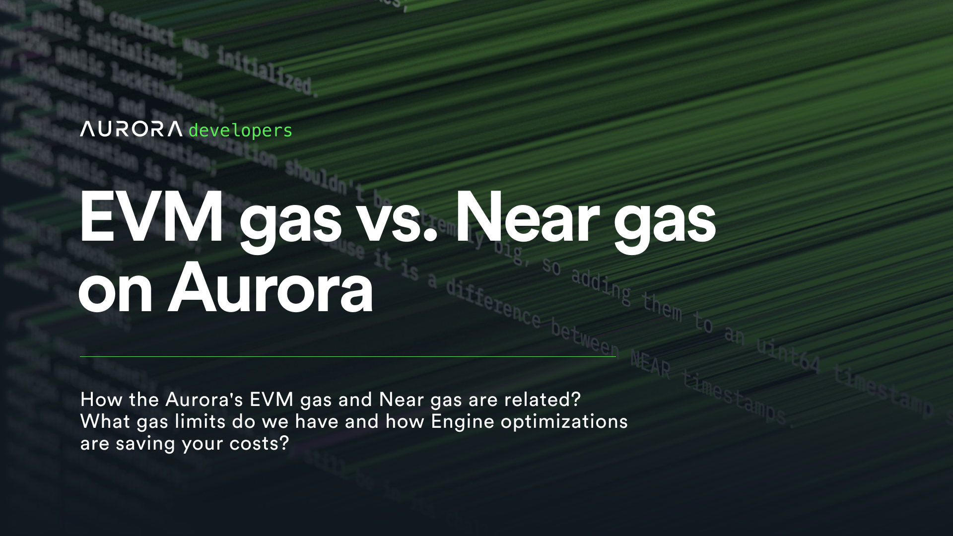 EVM gas vs. Near gas on Aurora | Aurora Documentation