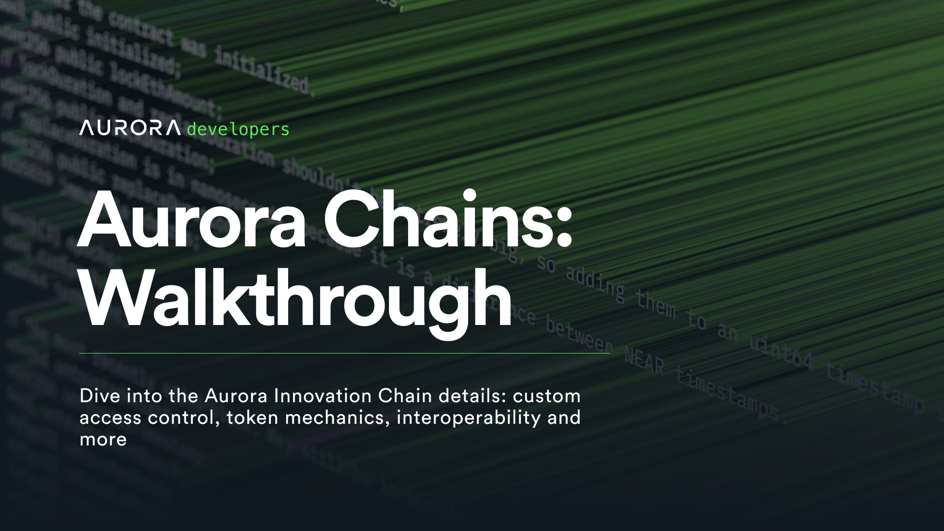 Aurora Chains: Walkthrough | Aurora Documentation