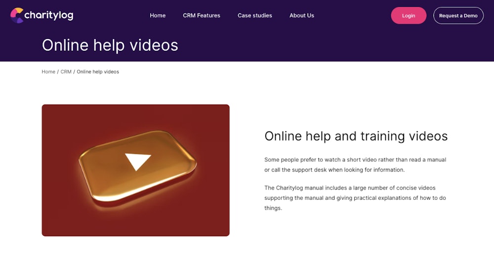 A range of online videos provide help and advice