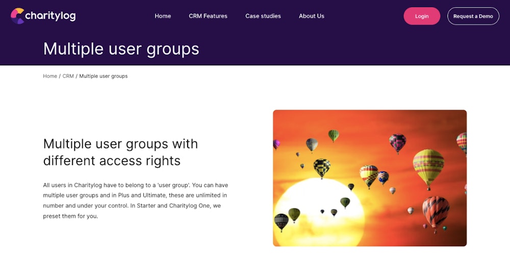 Multiple user groups with different access rights