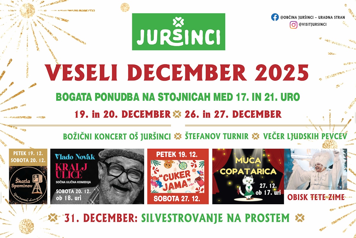 Veseli december Juršinci 2025 | Urbanaravni užitek