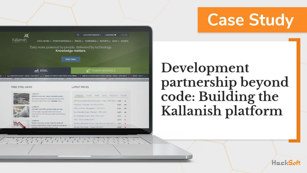 Case Study | Development partnership beyond code: Building the Kallanish platform | HackSoft