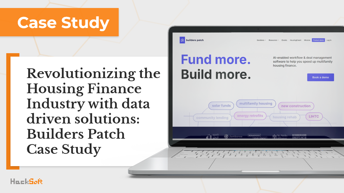 Revolutionizing the Housing Finance Industry with data driven solutions: Builders Patch Case Study