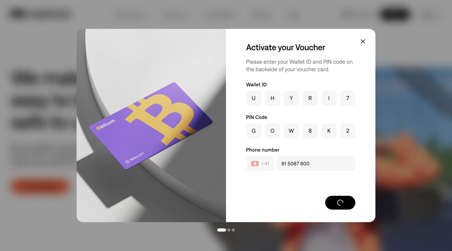 Activation of the digital voucher