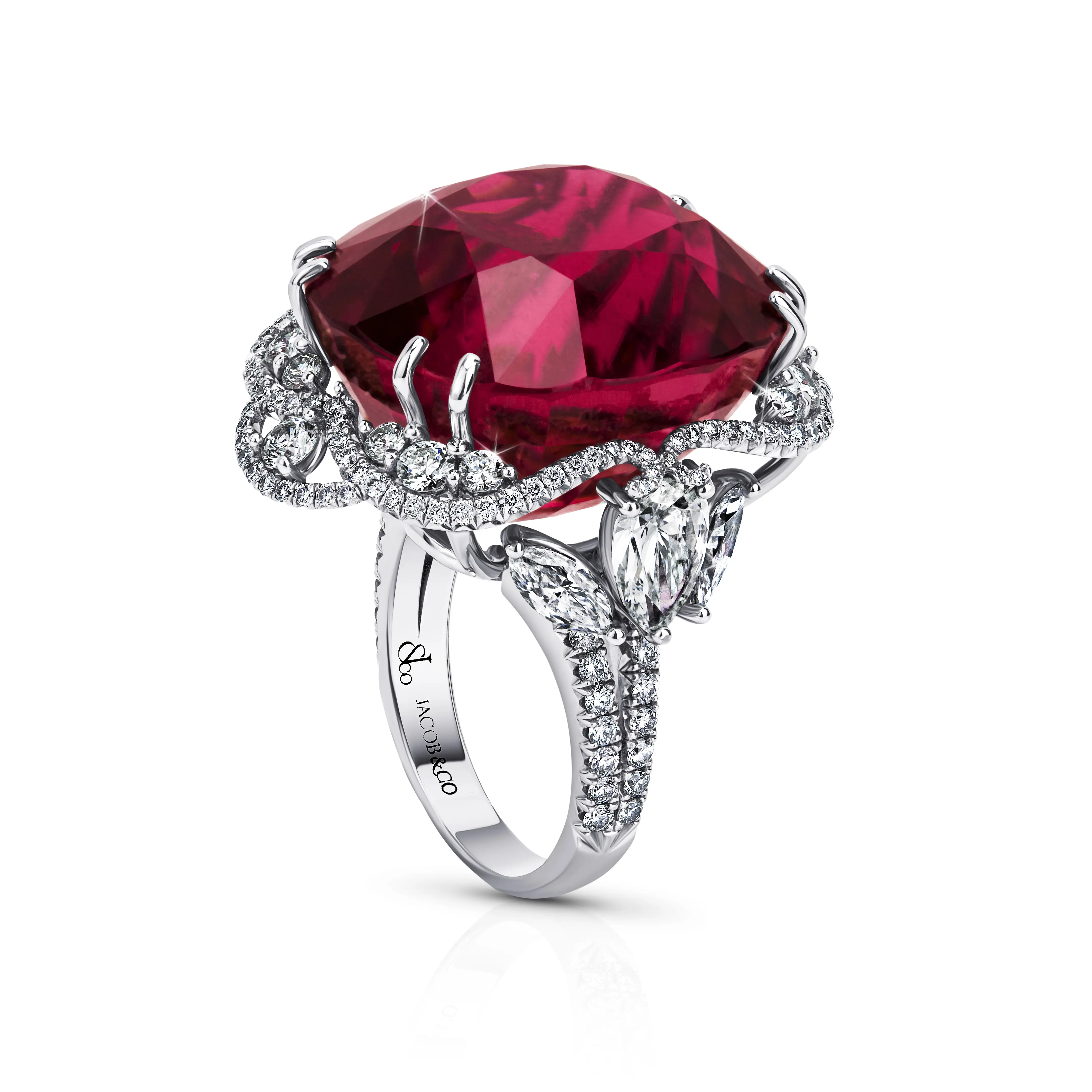 Red Majesty Rubellite Ring | Jacob & Co.
