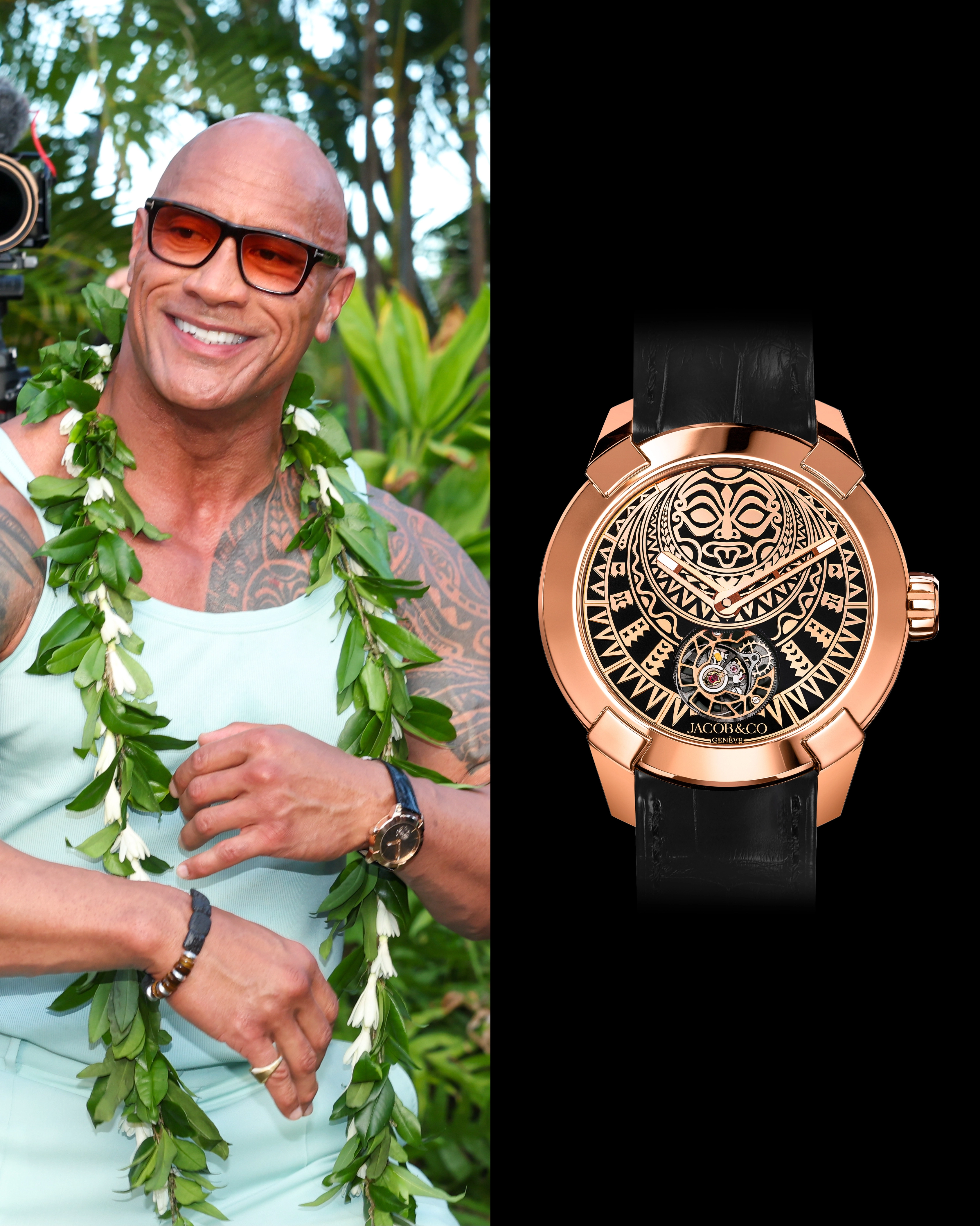Dwayne Johnson Wears Custom 1:1 Jacob & Co. Matai Tourbillon