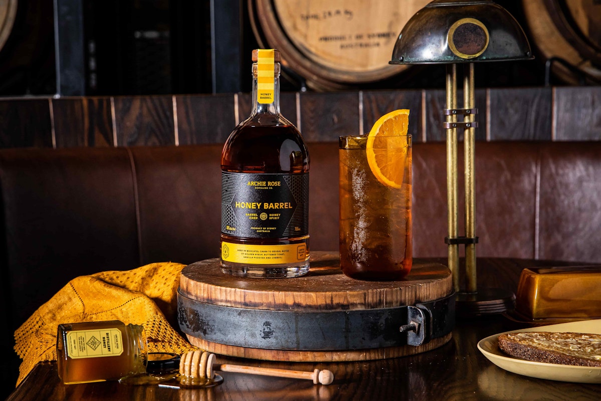 Honey Barrel Barrel Aged Honey Spirit & Dry Ginger Ale | Archie Rose ...