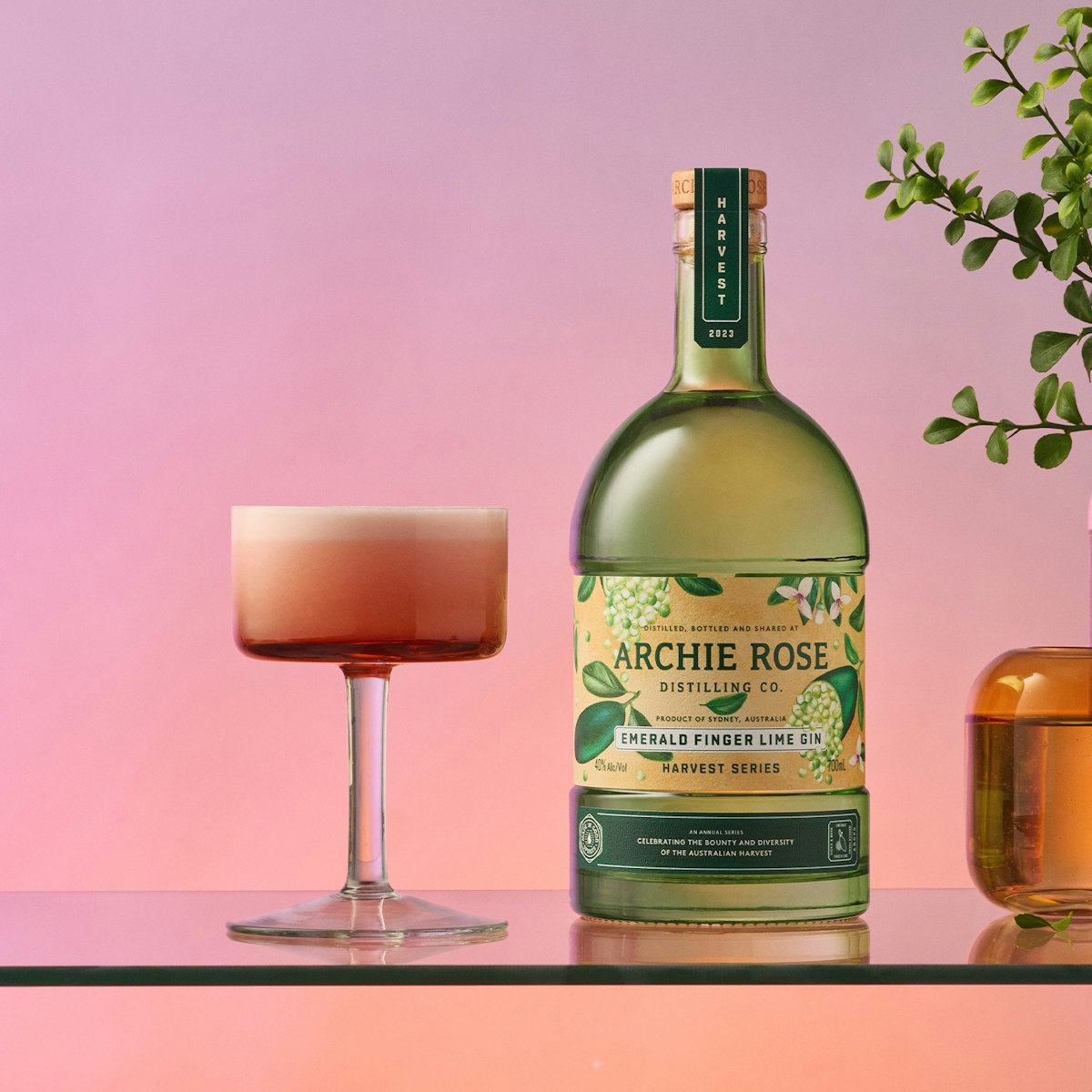 Emerald Finger Lime Gin Pink Lady