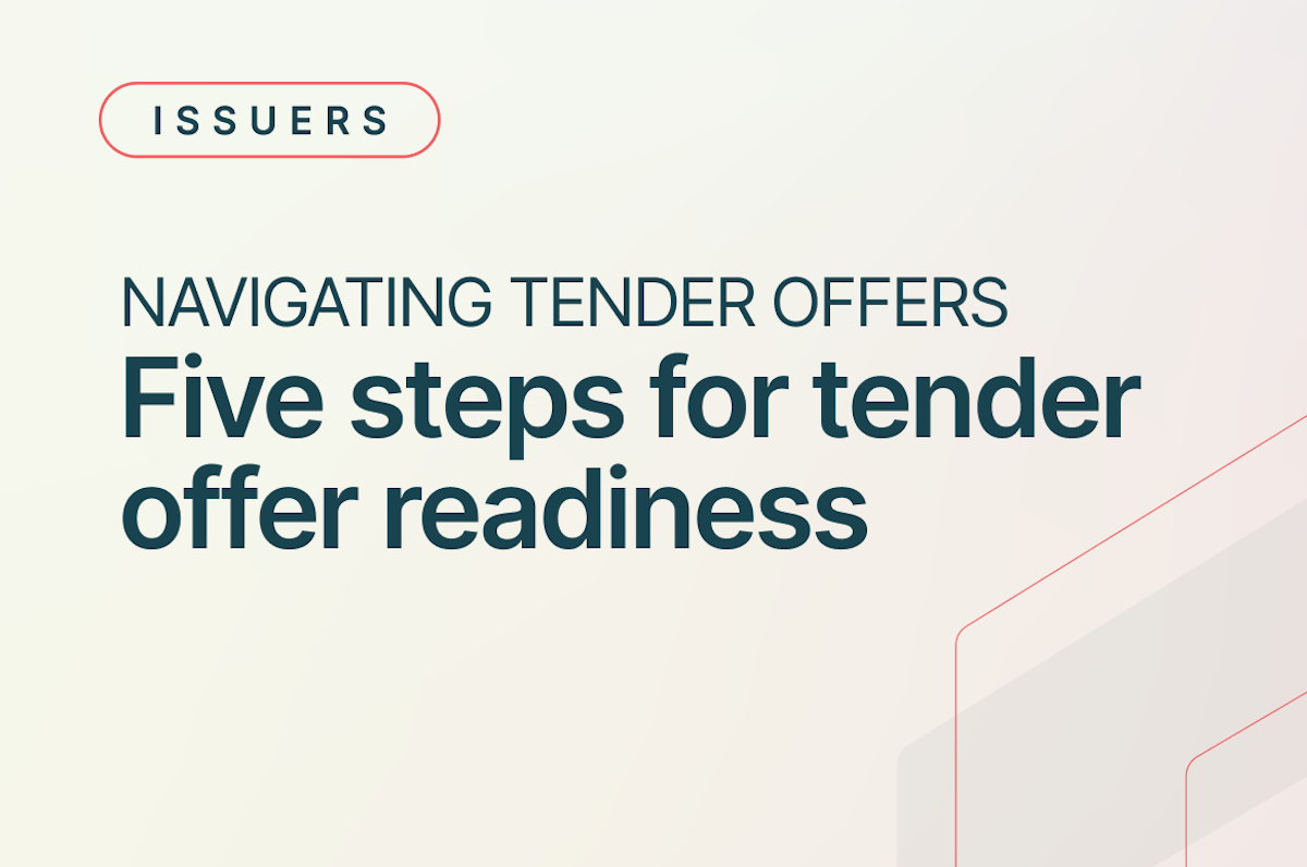Five key steps to become tender-offer ready