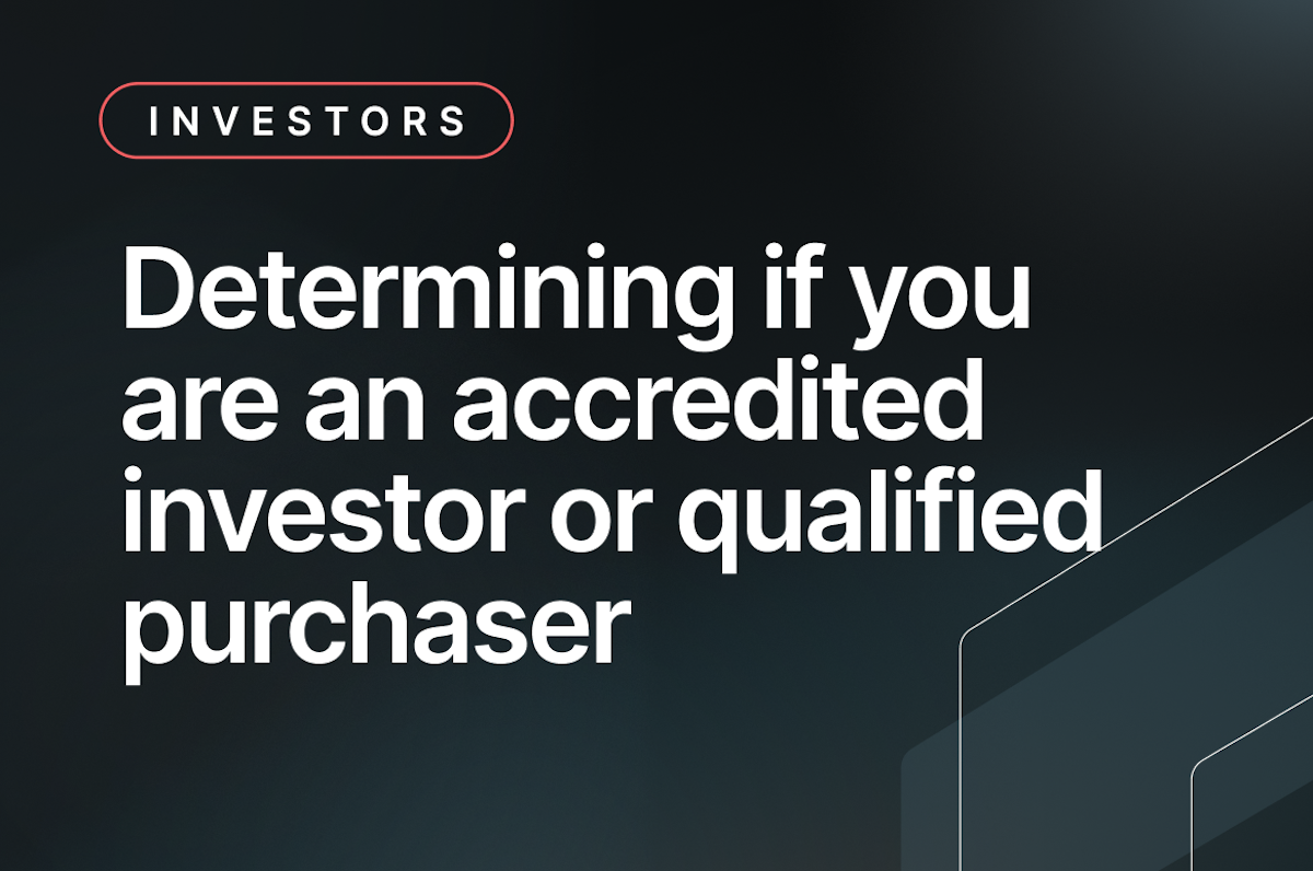 How to determine your investor status
