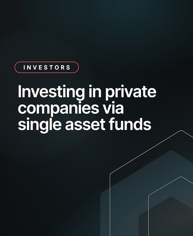 Investing in private companies via single asset funds